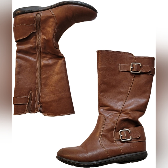boc | Shoes | Boc Born Girls Tall Vegan Leather Riding Boots Brown Big ...